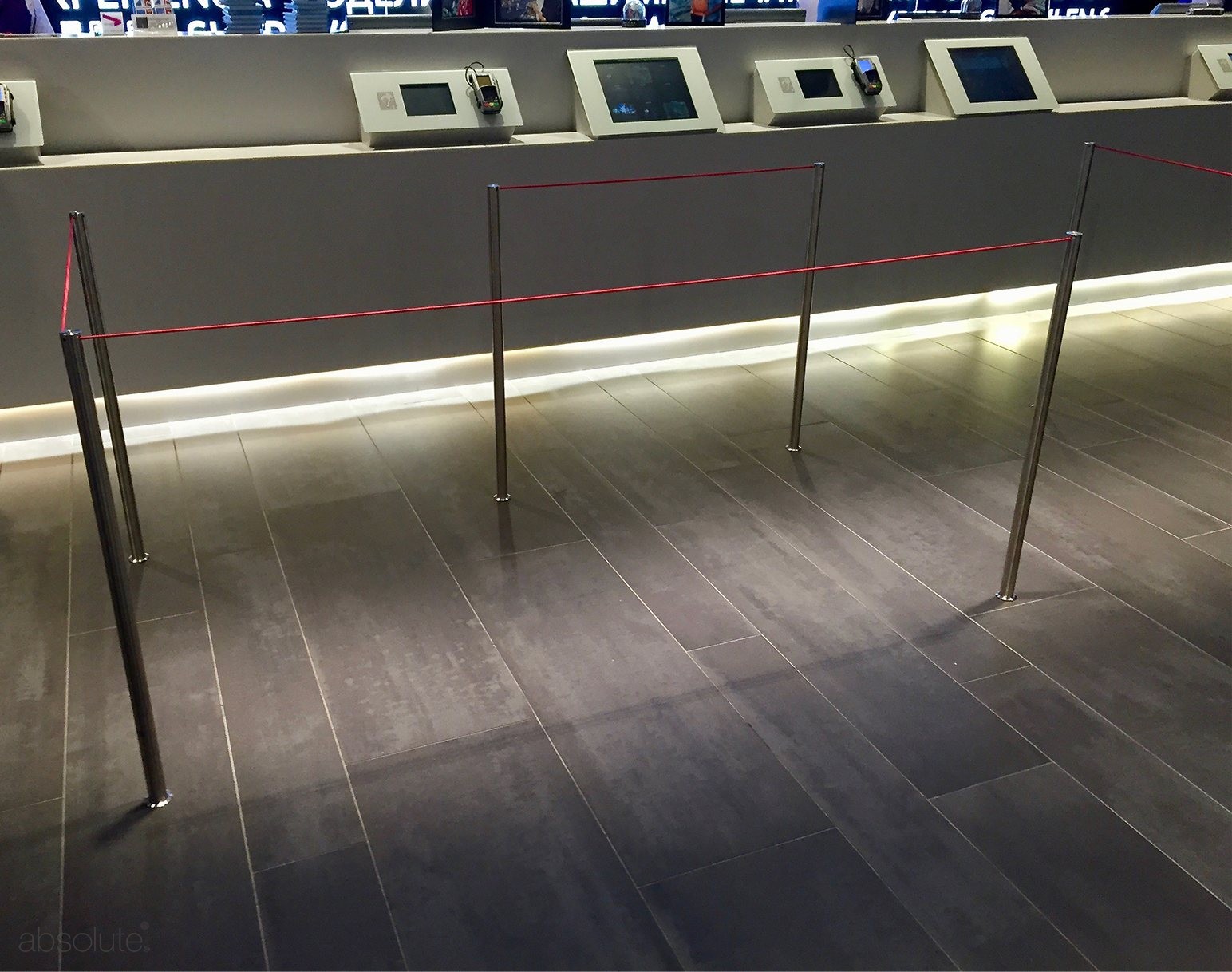 Q Barrier Floor Socket Stanchion - Absolute Museum & Gallery Products
