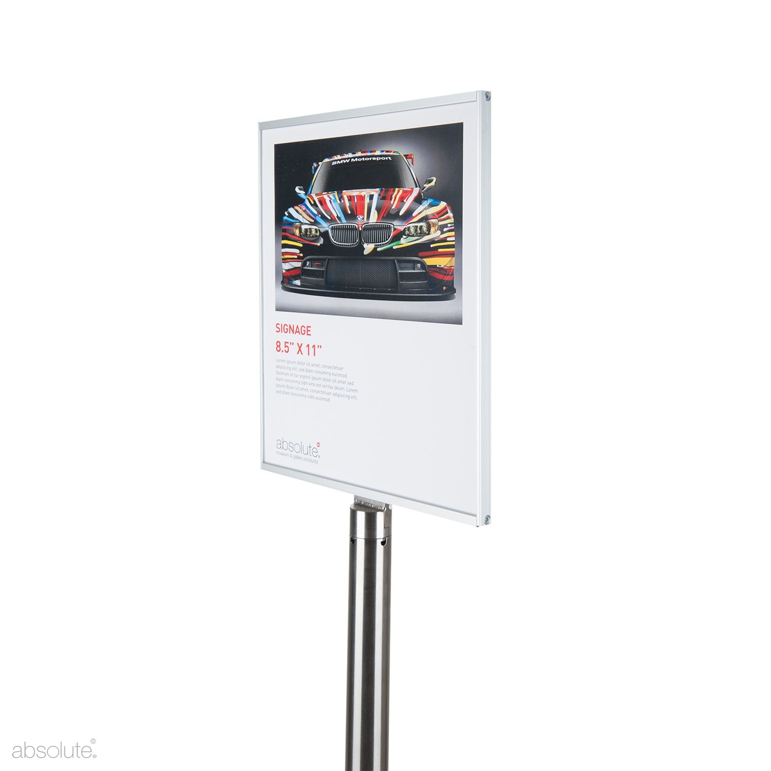 Q Barrier Signage Adaptor - Absolute Museum & Gallery Products
