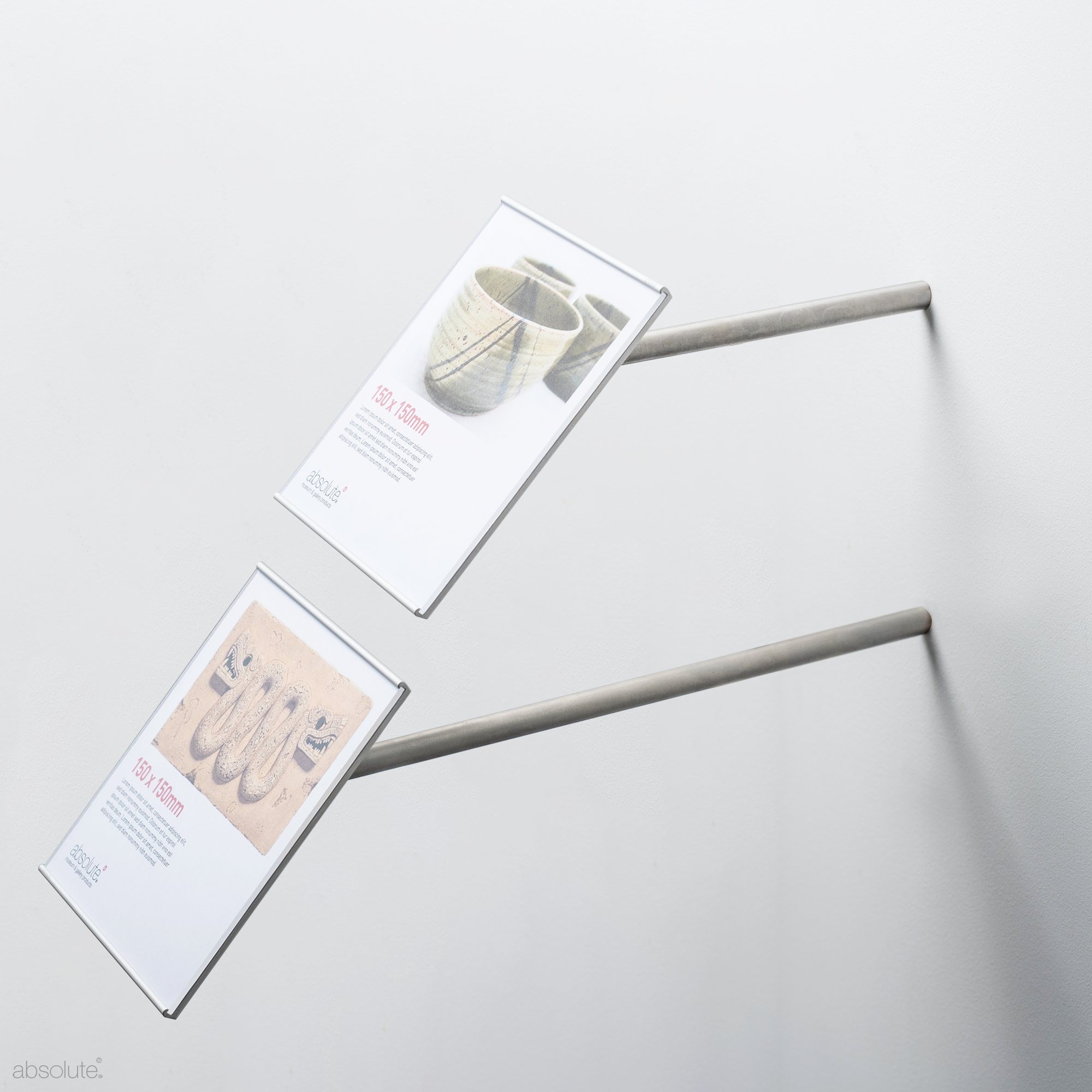 Absolute Museum & Gallery Products Pinnacle Label Holder Wall Mounted