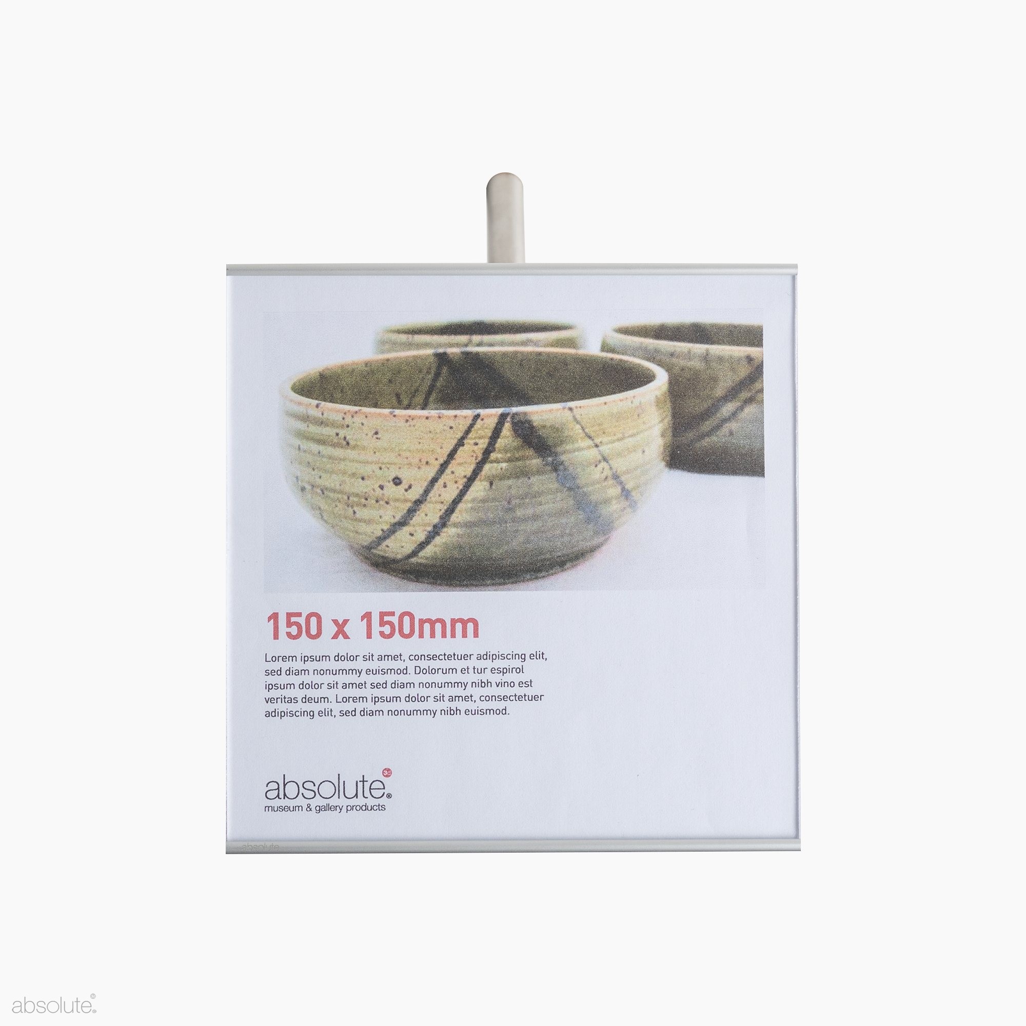 Absolute Museum & Gallery Products Pinnacle Label Holder Wall Mounted