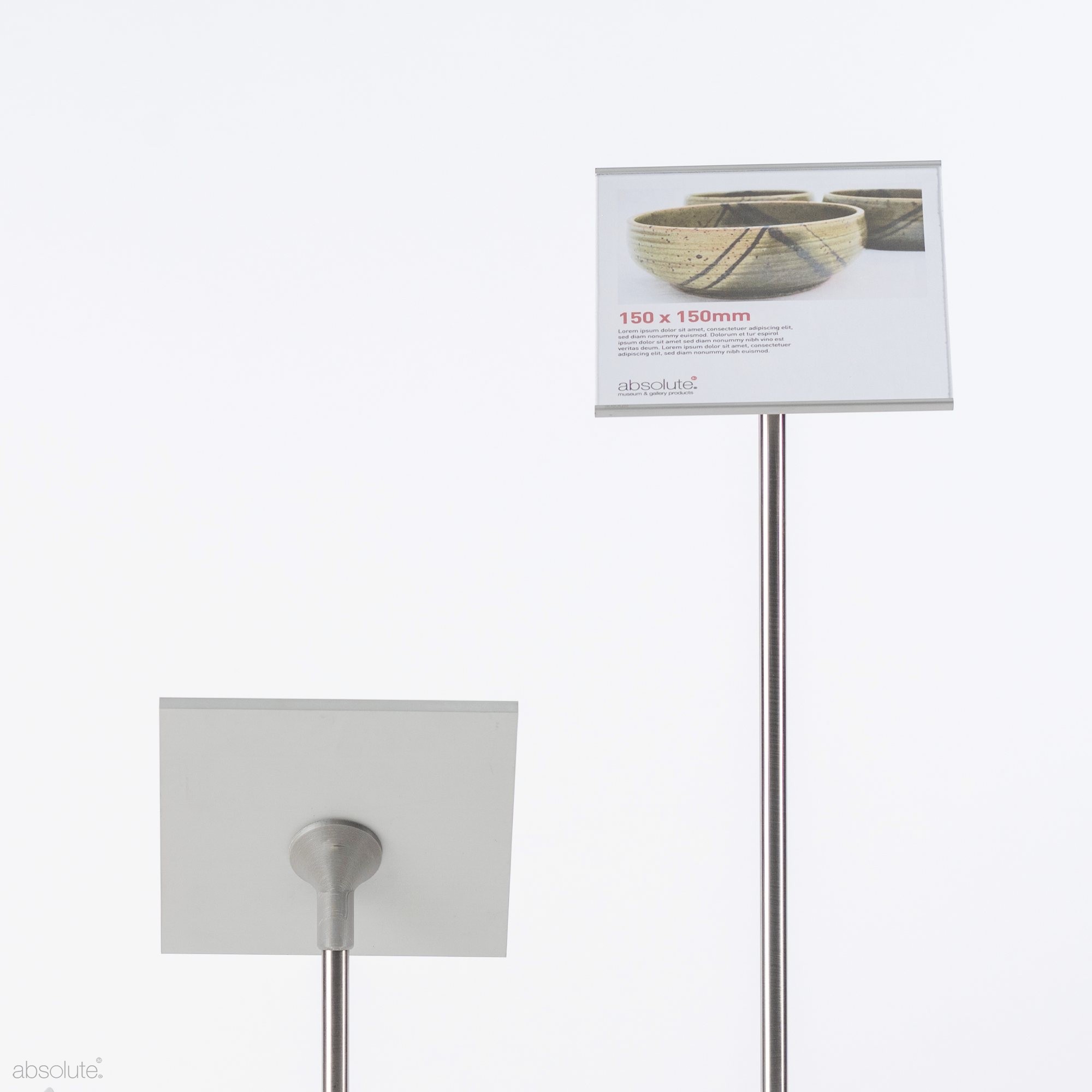 Pinnacle Label Holder Pinth Mounted - Absolute Museum & Gallery Products