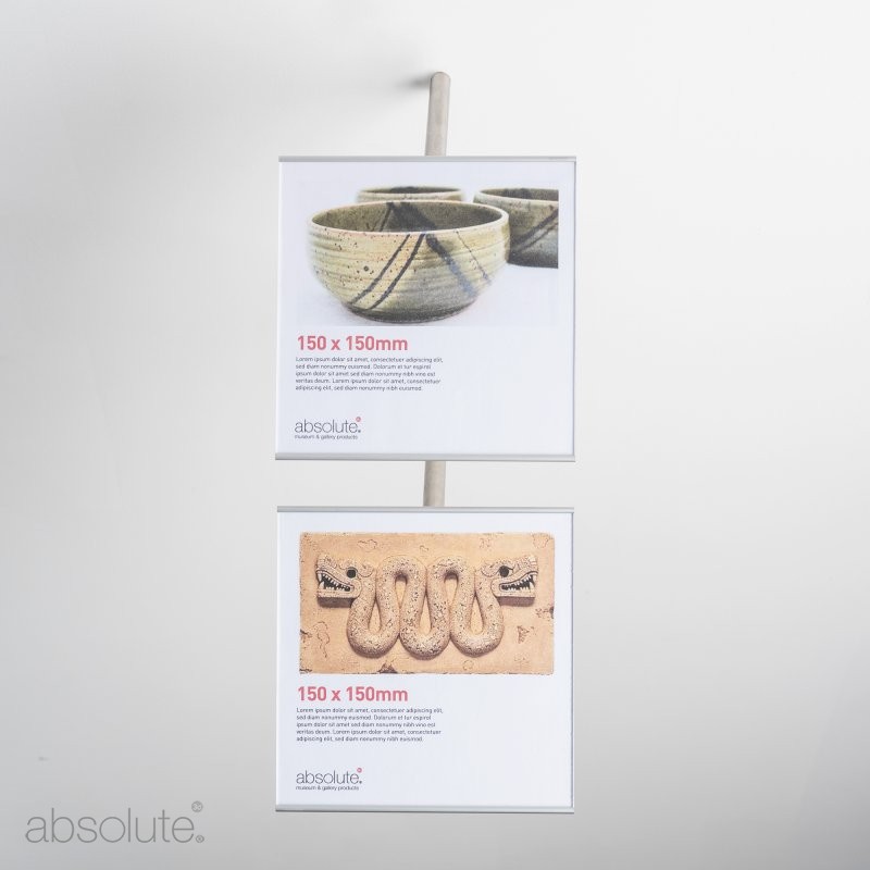 Absolute Museum & Gallery Products Pinnacle Label Holder Wall Mounted