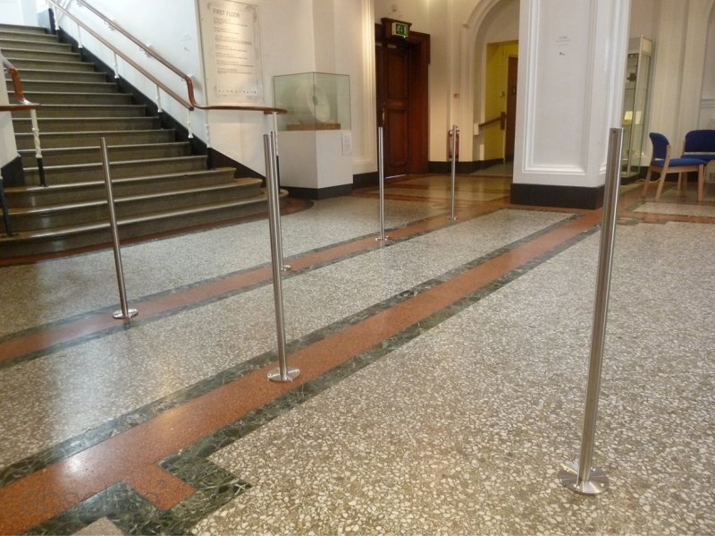 Q Barrier Surface Mounted Stanchion - Absolute Museum & Gallery Products